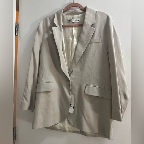 Zara | Jackets & Coats | Nwt Zara Oversized Flowy Blazer | Poshmark
